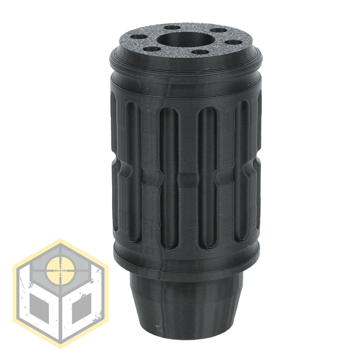 D7 Suppressor M4 CCW Black for Airsoft Guns - 3D Printed - Just BB Guns