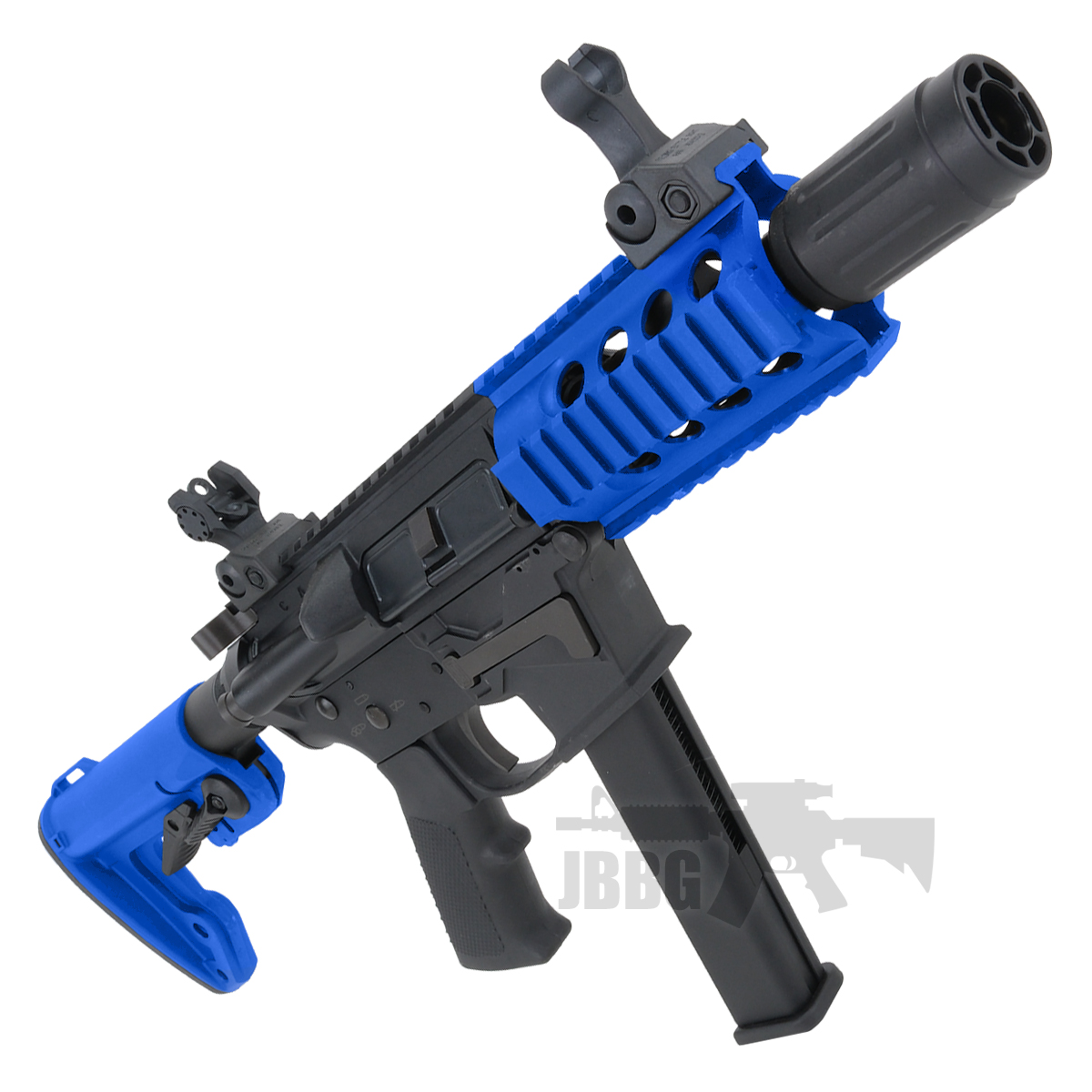 Bulldog TWS 9mm SBR Gas Blowback Lite Airsoft Gun Blue