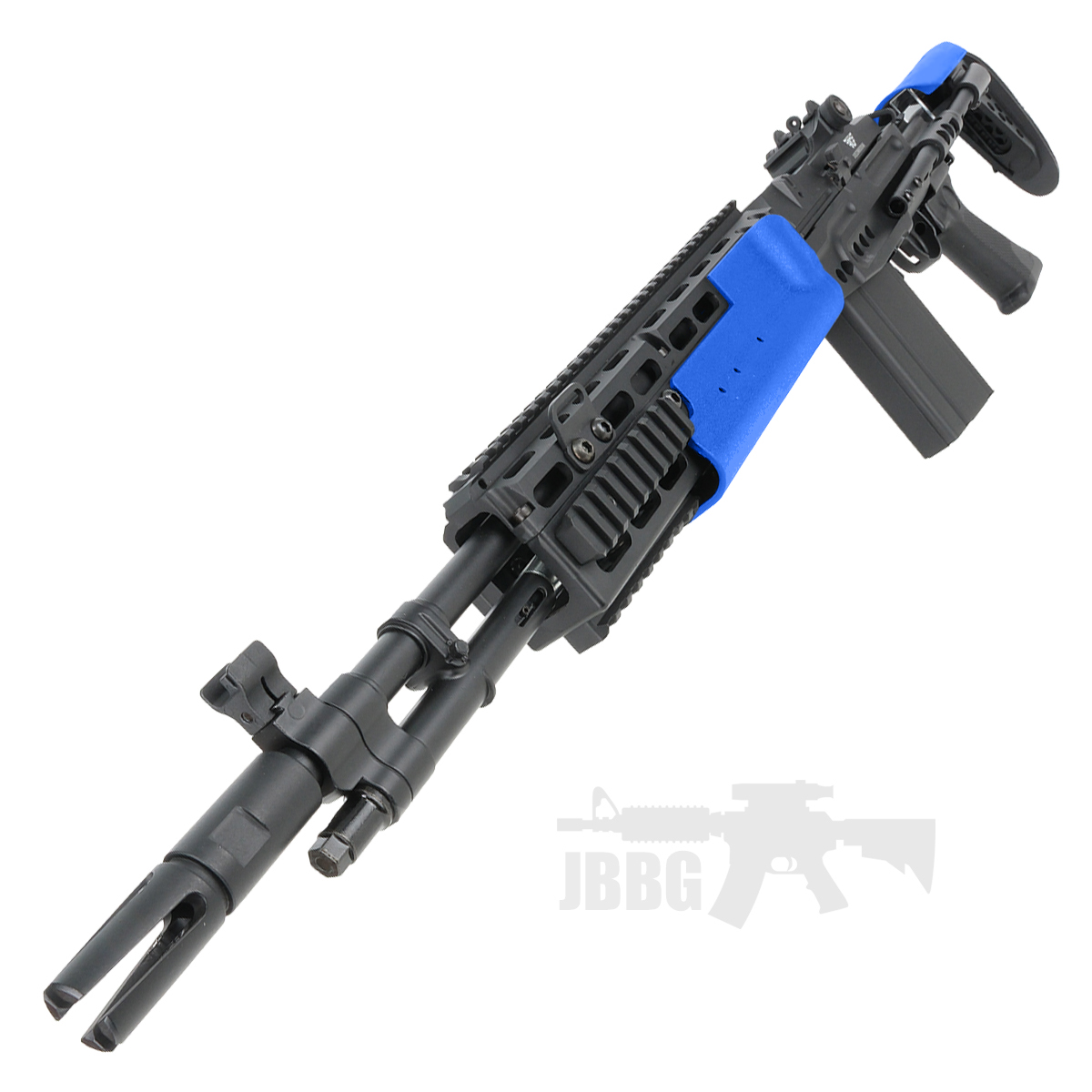 M14A AEG Full Metal Airsoft Support Gun EBR Stock JG Works Two-Tone Blue