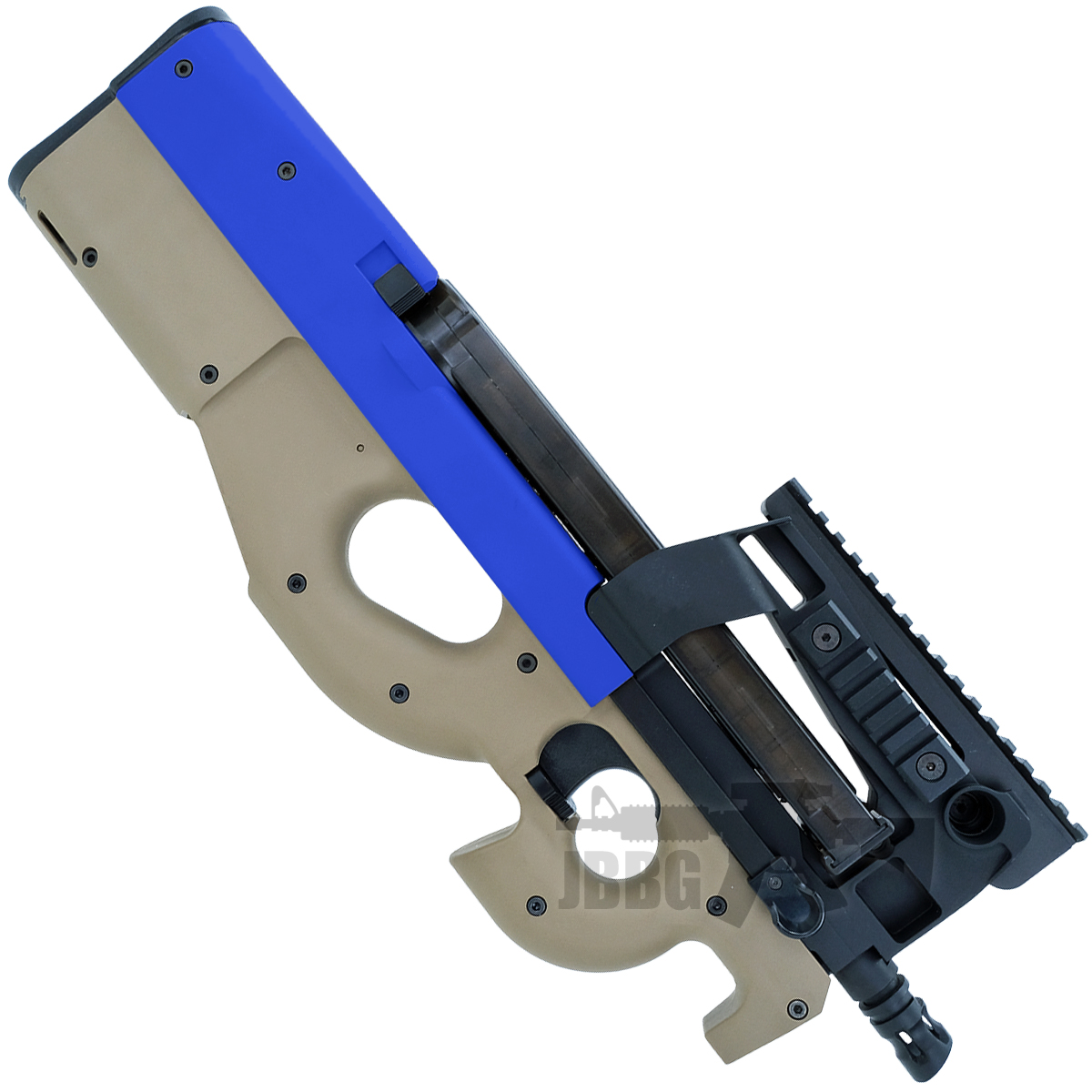 King Arms M3 Tactical P90 AEG Airsoft Gun Tan Blue - Just BB Guns