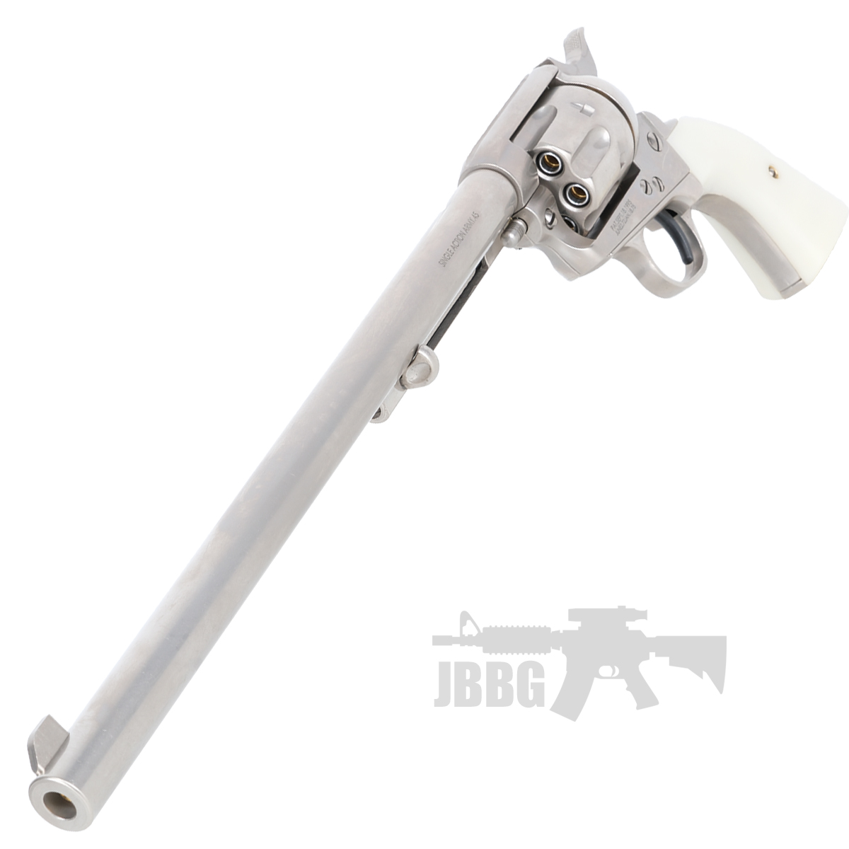 King Arms SAA .45 Airsoft Gas Revolver 11 inch Barrel - Silver