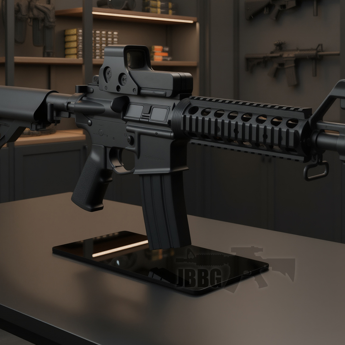 Universal Gun Display Stand with Glass Base