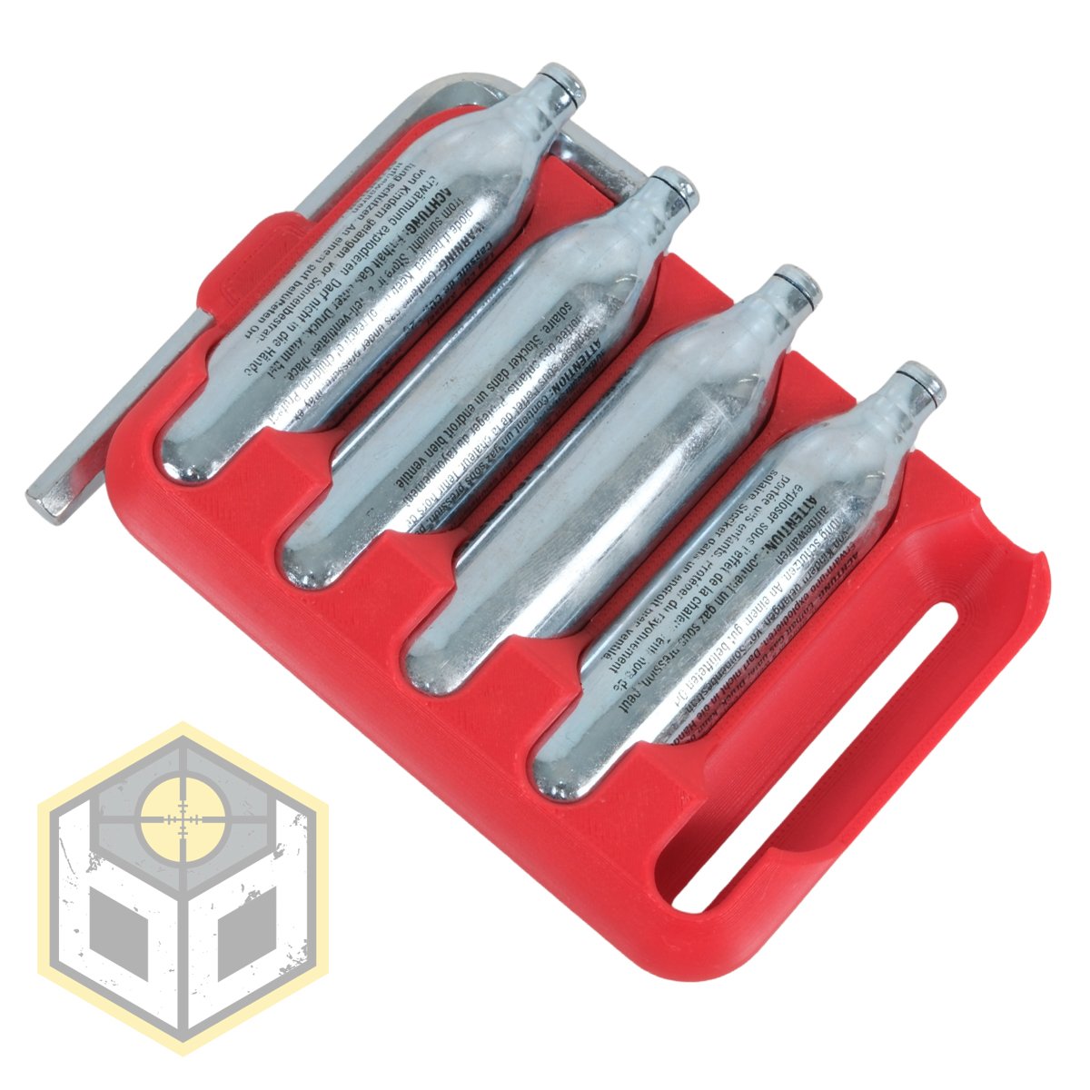 12g Co2 Cartridge and Hex Key Holder Red 5 - Just BB Guns