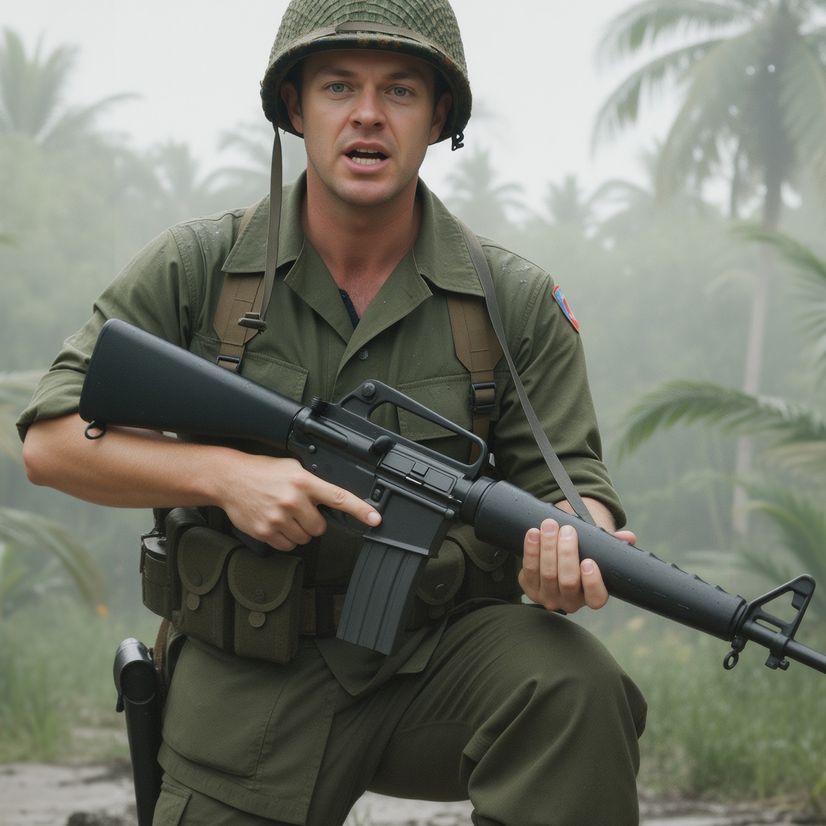 Classic Army M16 Vietnam Version AEG Metal AR017M-X Blue
