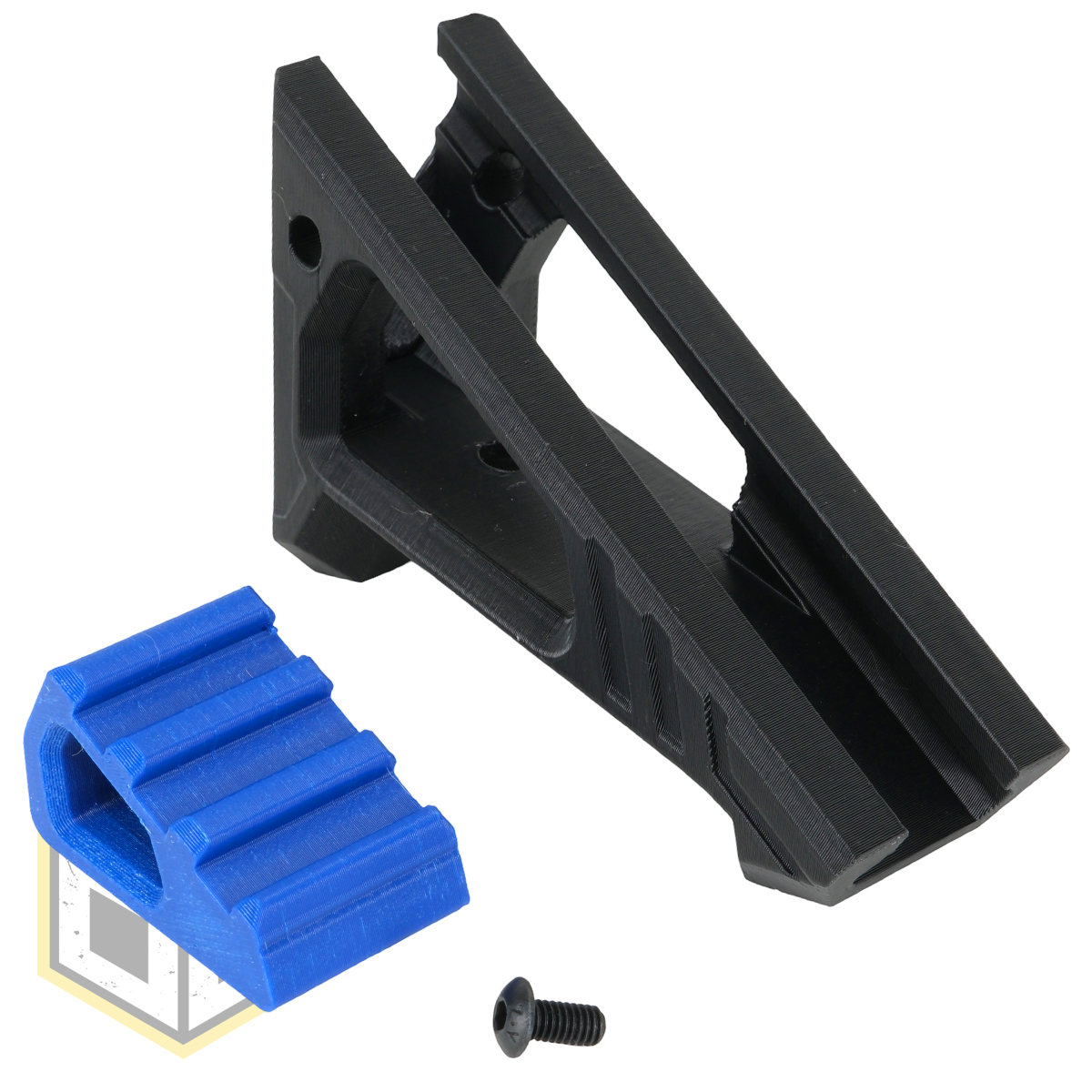 AFG Stubby Picatinny Rail Angled Foregrip Easy Fit Black - Blue