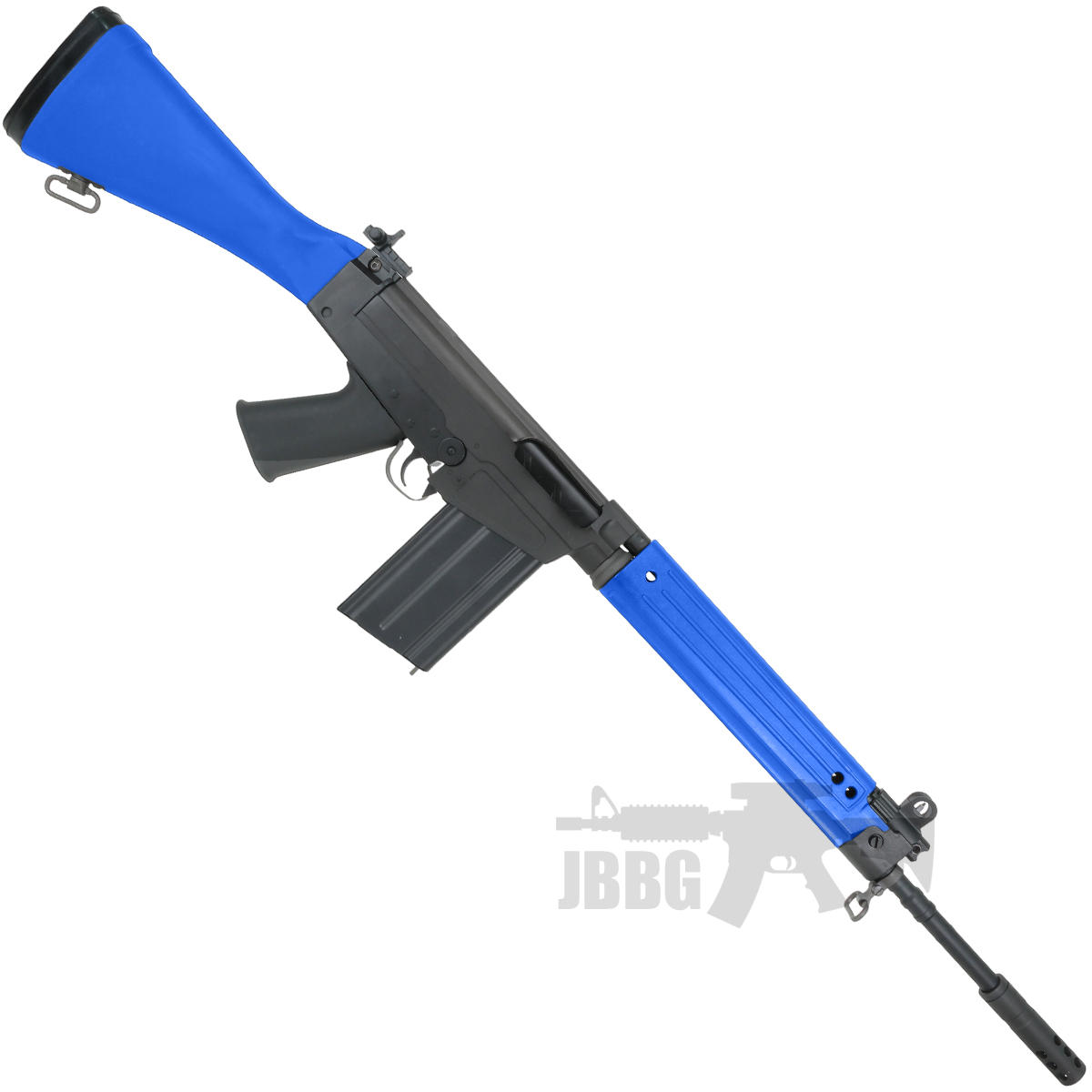 King Arms FAL AEG Full-Length Version 2 Airsoft Rifle Blue - Just BB Guns