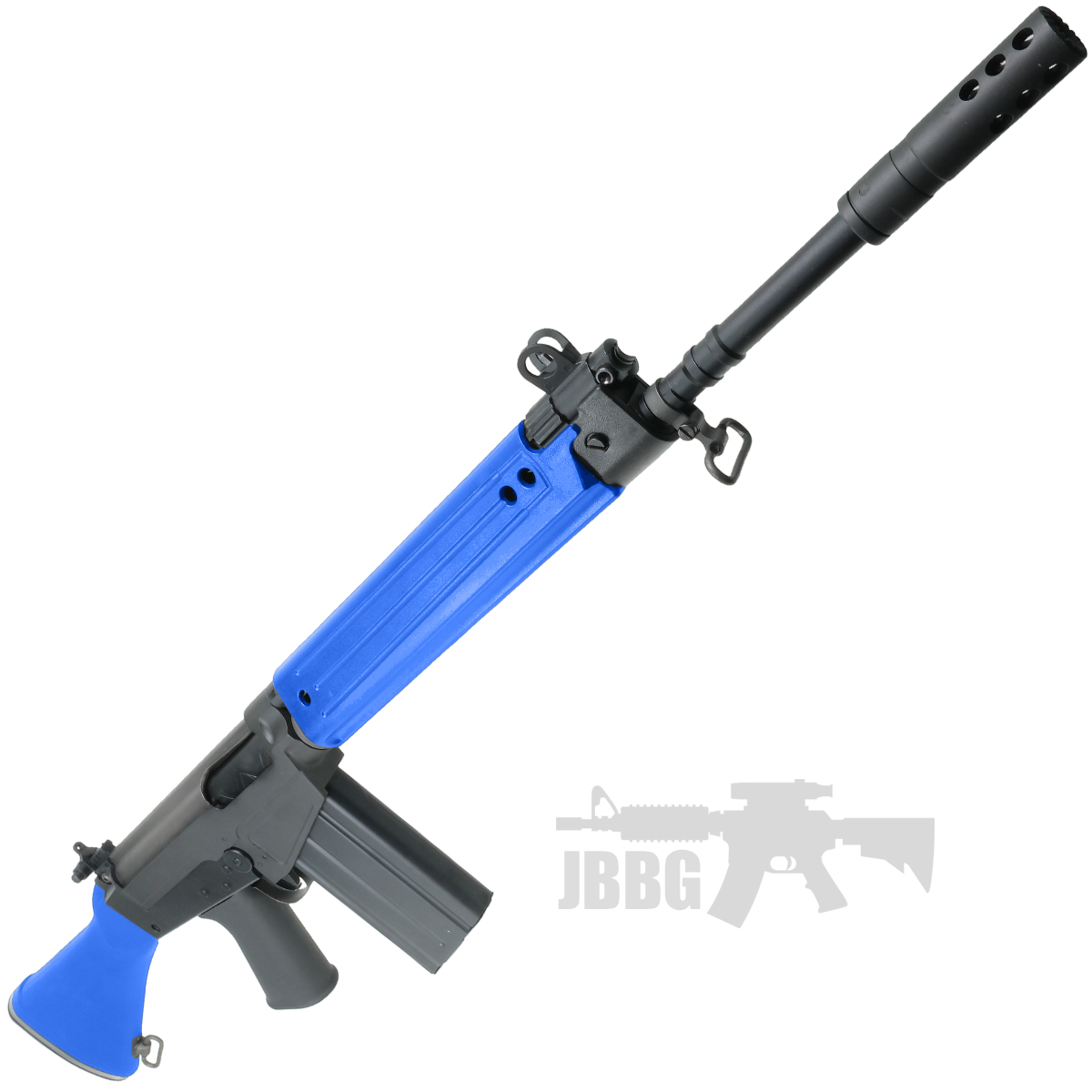 King Arms FAL AEG Full-Length Version 2 Airsoft Rifle Blue - Just BB Guns