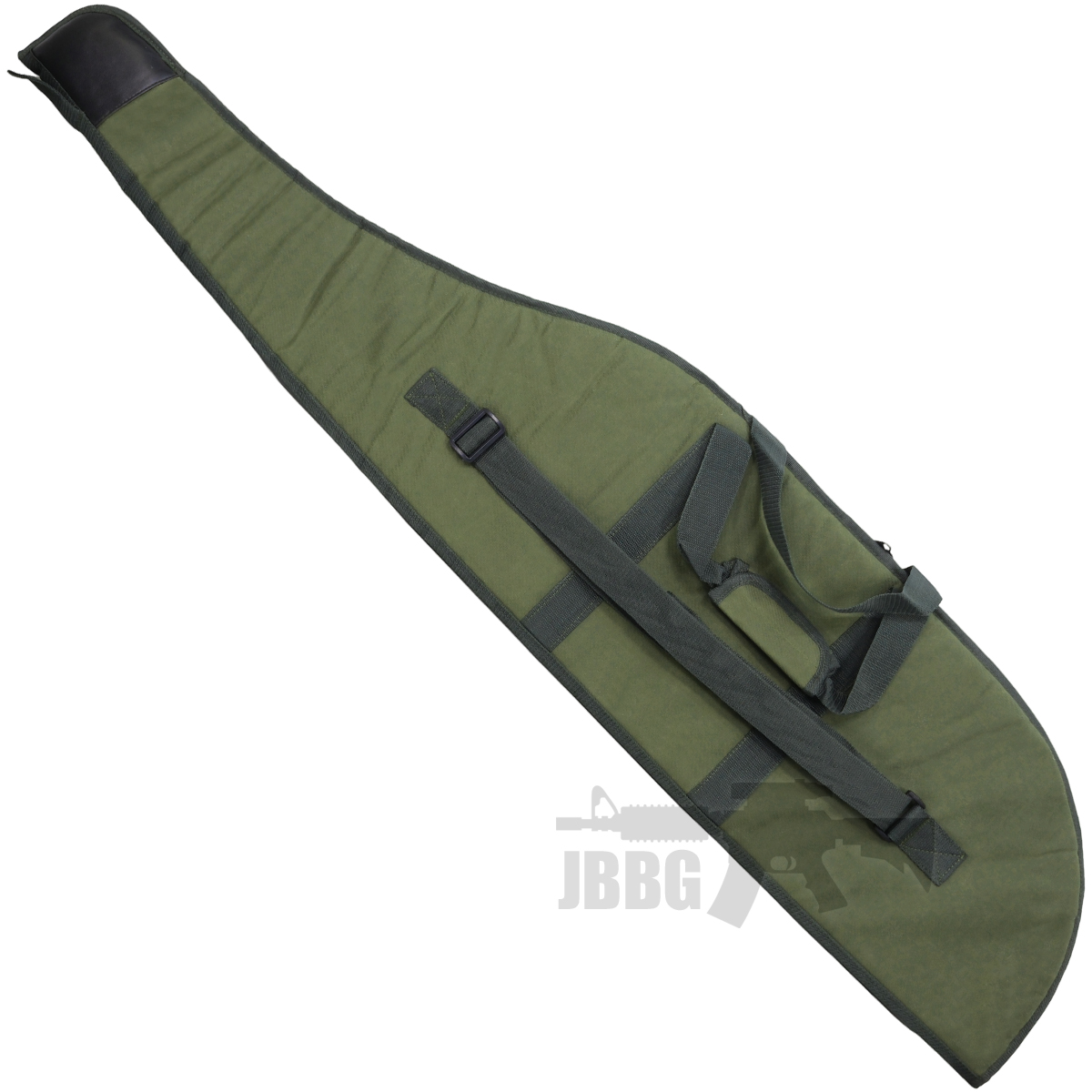 Two Pocket Rifle Bag Gun Slip Faux Leather Green 127cm - Just BB Guns
