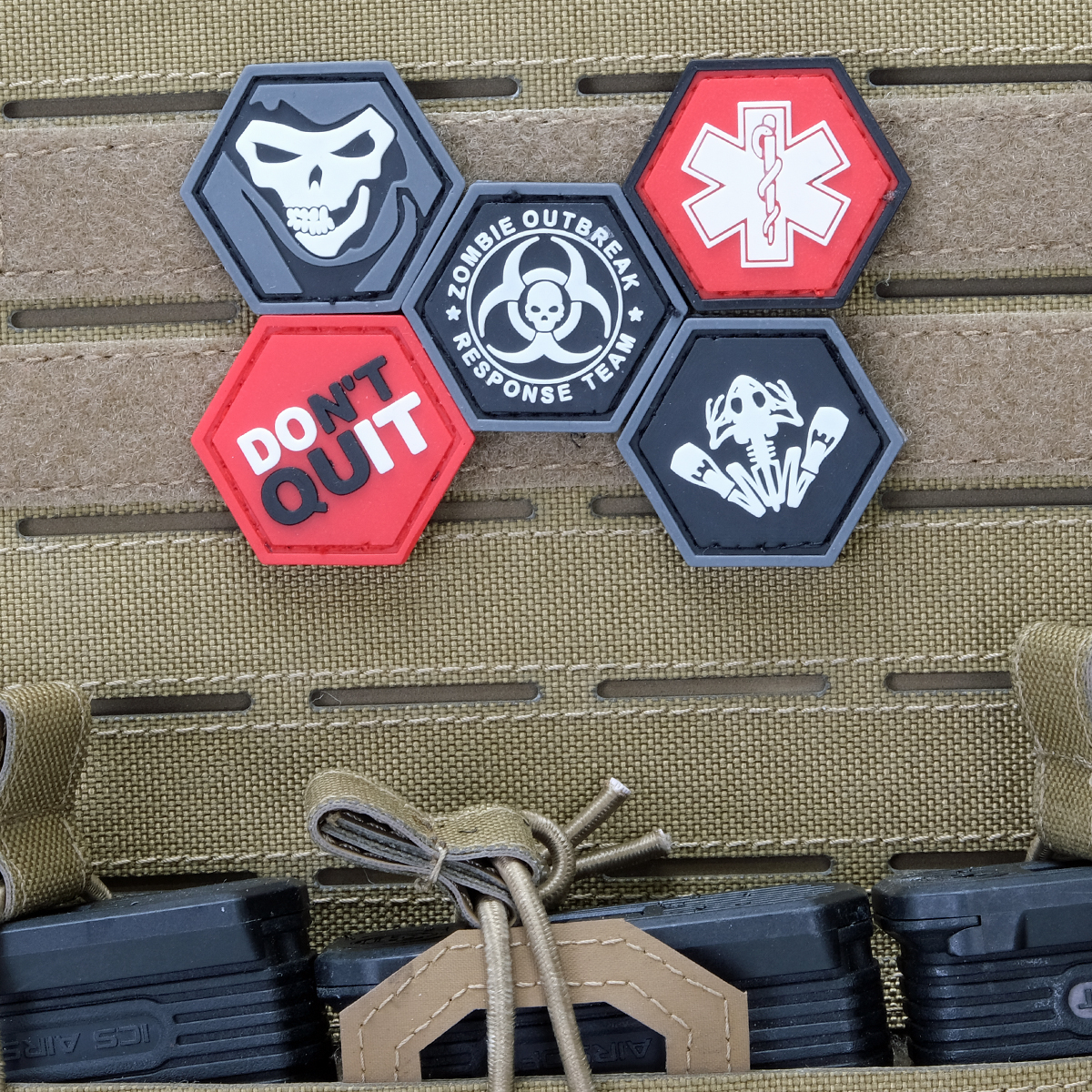 Zombie Outbreak Dark Ballistic Hex Patch BH00053 - Just BB Guns